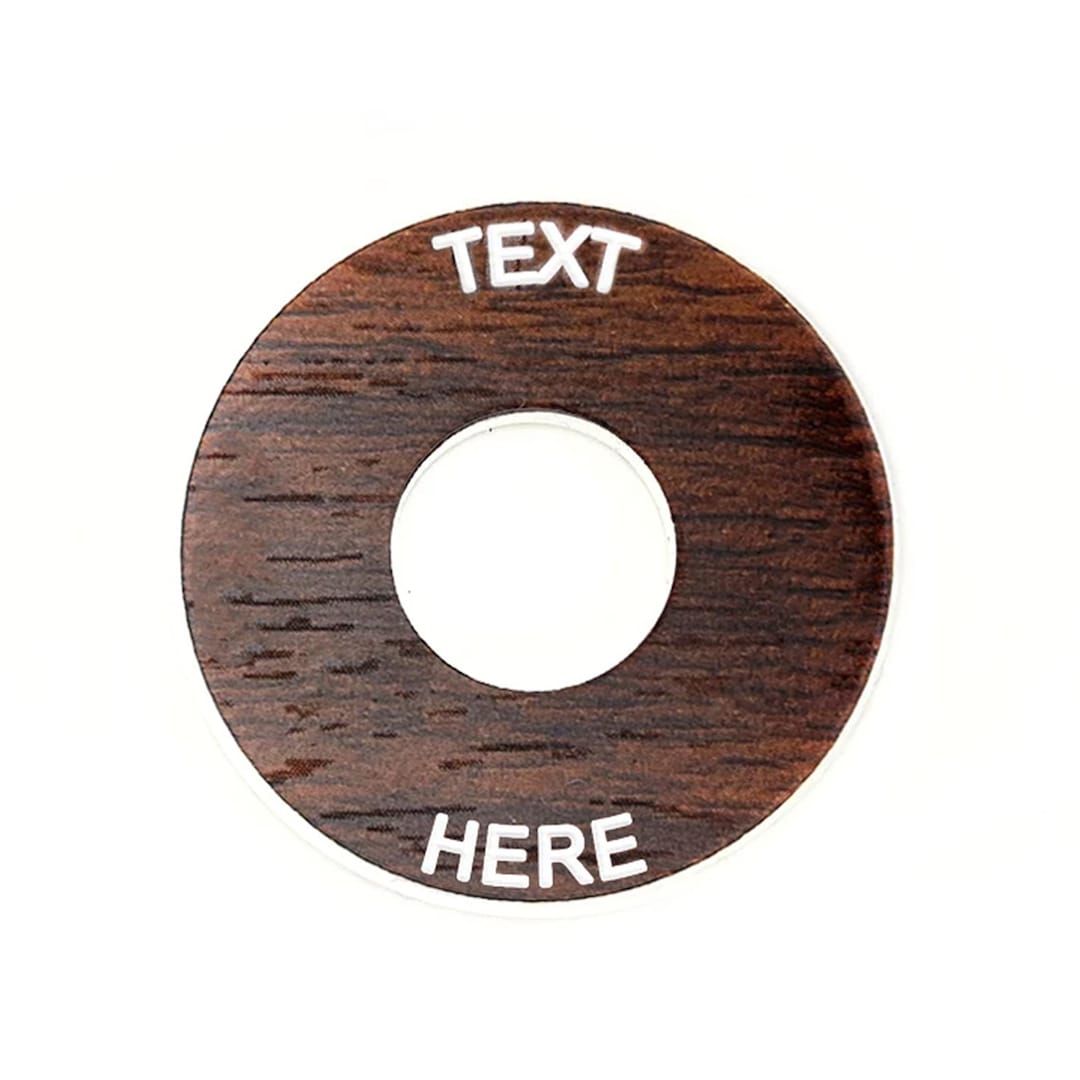 Brushed Aluminium Circle Toggle Switch Guard Name Plates For Dashboards