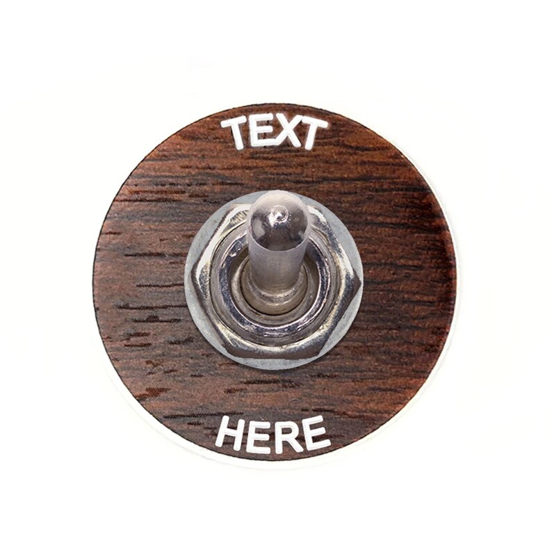 Brushed Aluminium Circle Toggle Switch Guard Name Plates for Dashboards ...