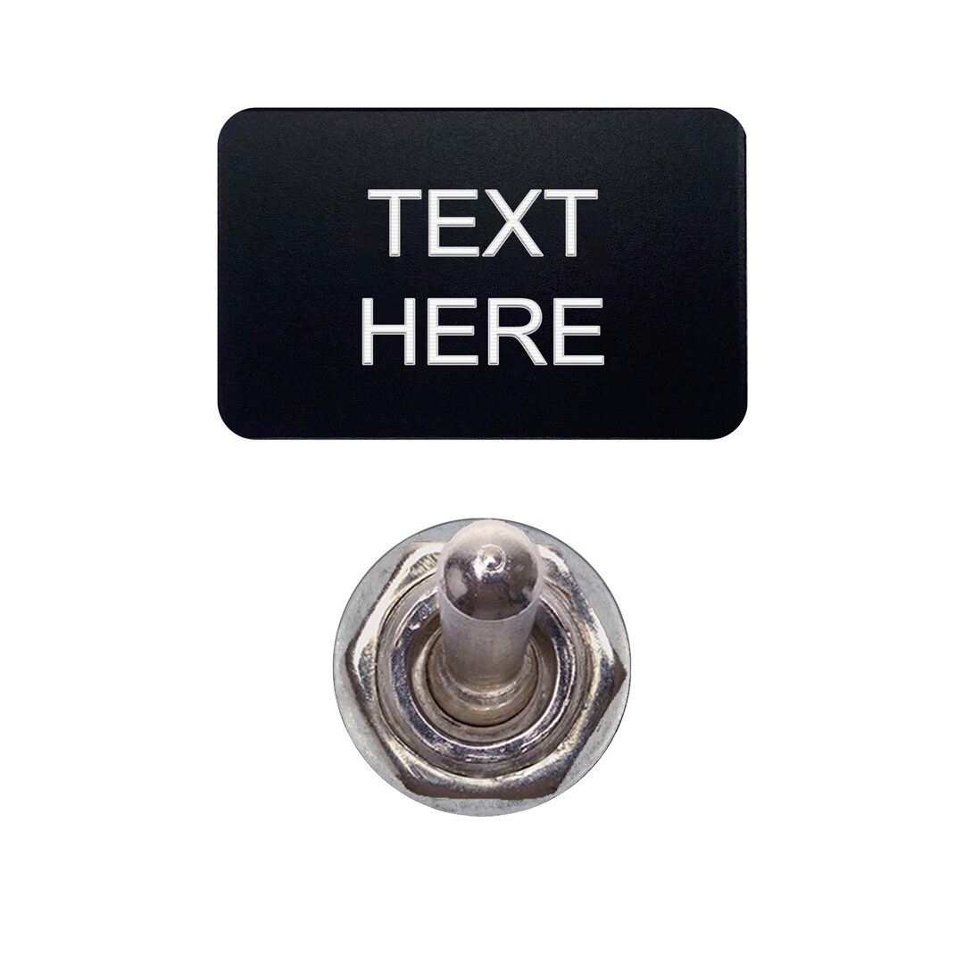 Black 3d Switch Name Plates, Self Adhesive Backed for Dashboards ...