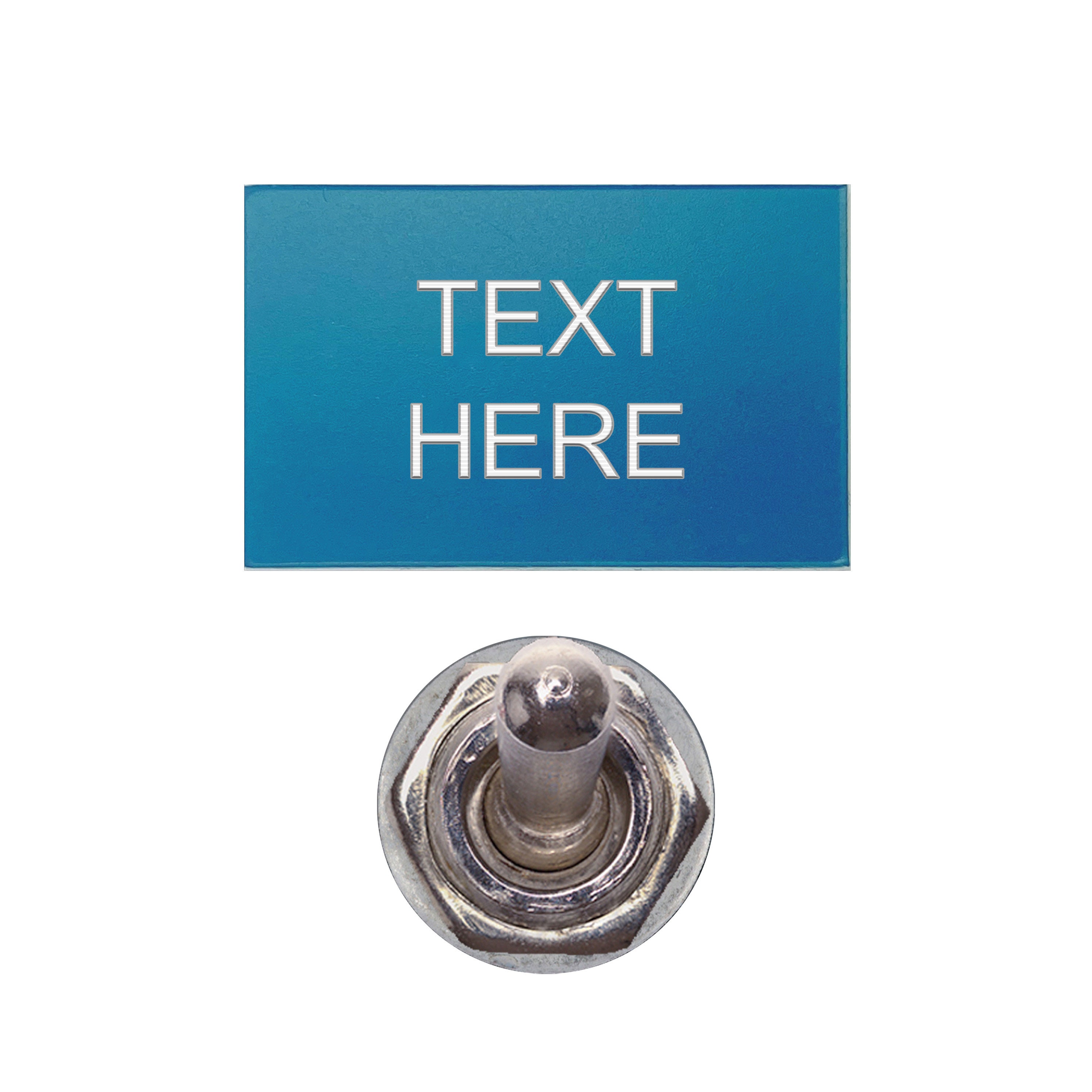 Blue 3-d Switch Name Plate Tags, Self Adhesive Backed for Dashboards ...