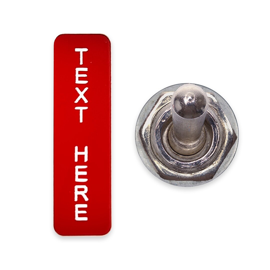 Self-adhesive Switch Tag in Red Curved Edges- Dashboard Labels - Etsy
