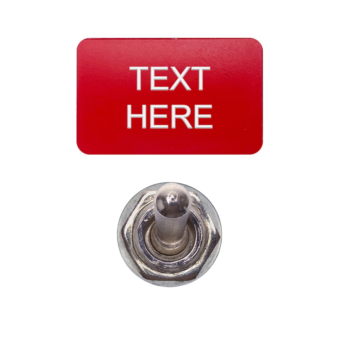 Red 3d Switch Name Plates, Self Adhesive Backed for Dashboards ...