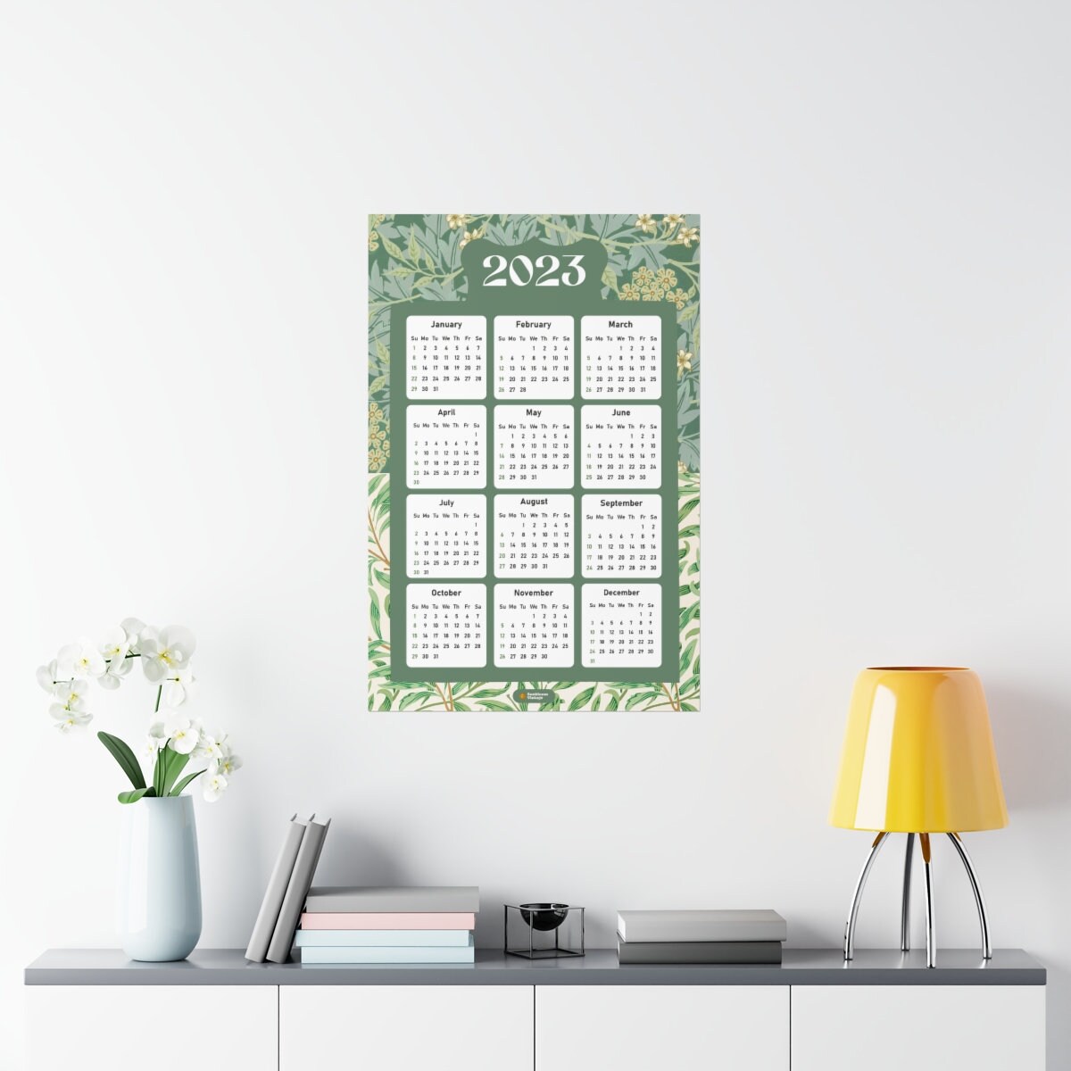 Willow Bough Year at a Glance 2023 Calendar Poster William - Etsy