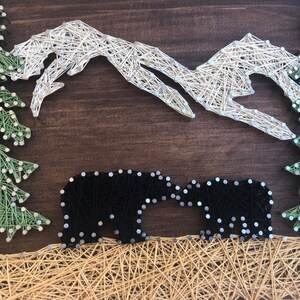 Mountain and Bear String Art - Etsy