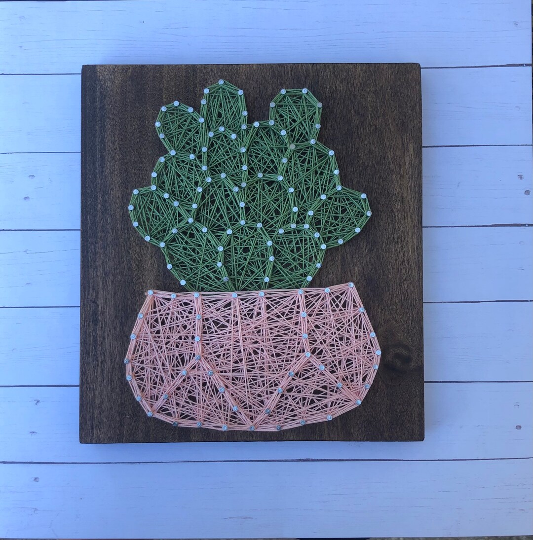 Succulent String Art, Office or Bedroom Decor - Etsy