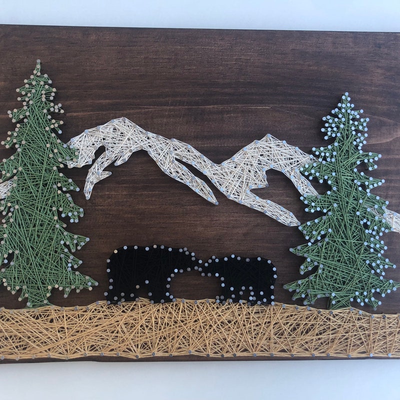 String Art Mountains - Etsy
