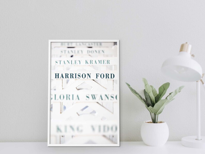 Printable Harrison Ford Name Wall Art Photography Deauville Boards VIP ...