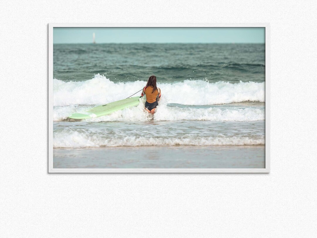 Printable Photography Surf Girl Wall Art Coastal Surf up Print Ocean ...