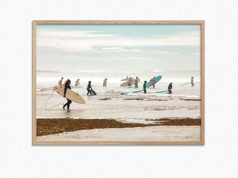 Surf Fine Art Printable Photography, Ocean Surfing Crowd Digital ...