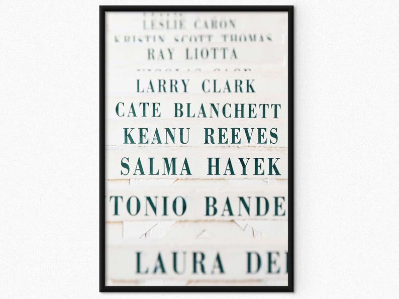 Printable Keanu Reeves Name Wall Art Photography Deauville Boards VIP ...