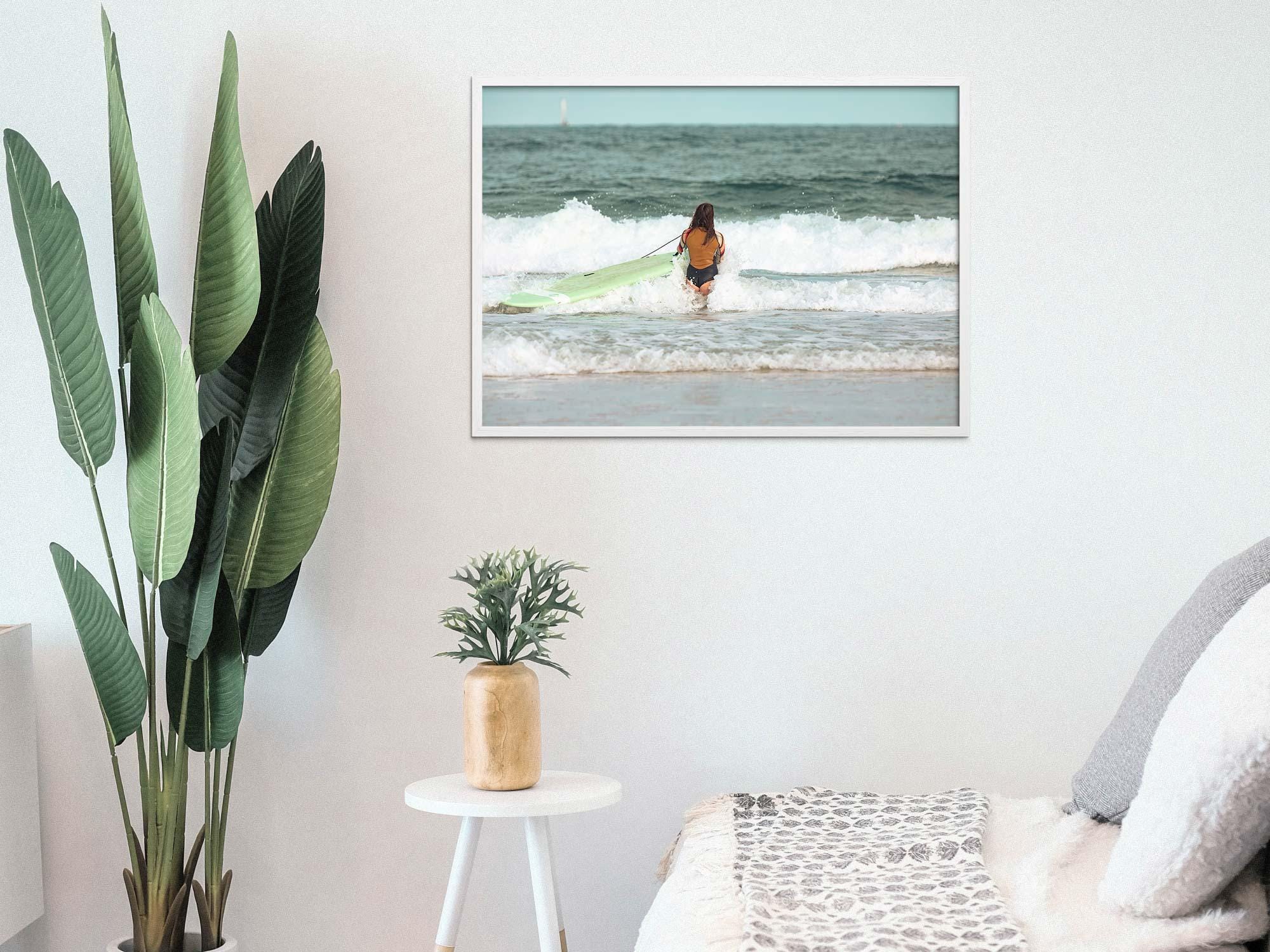 Printable Photography Surf Girl Wall Art Coastal Surf up Print Ocean ...