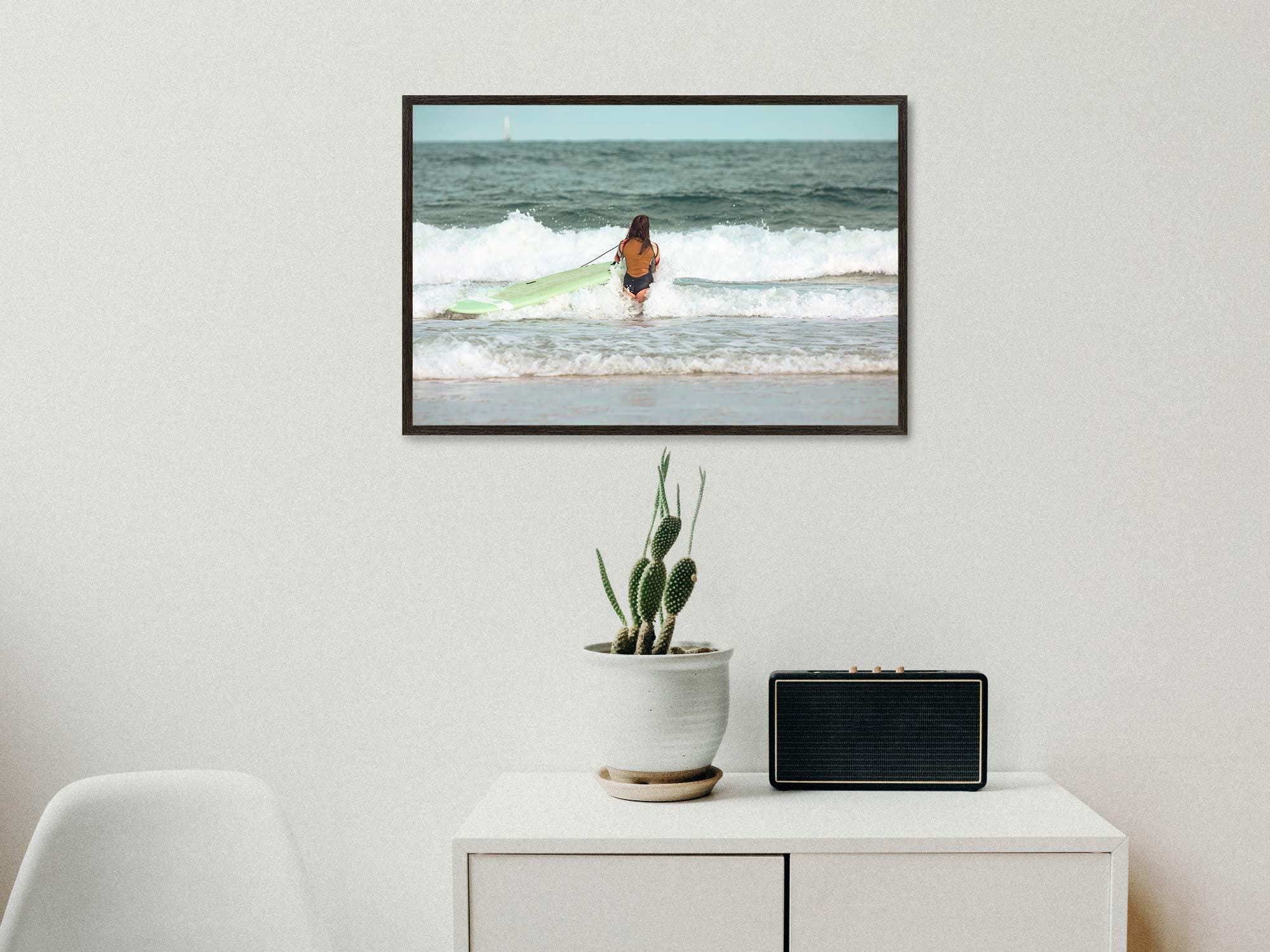 Printable Photography Surf Girl Wall Art Coastal Surf up Print Ocean ...