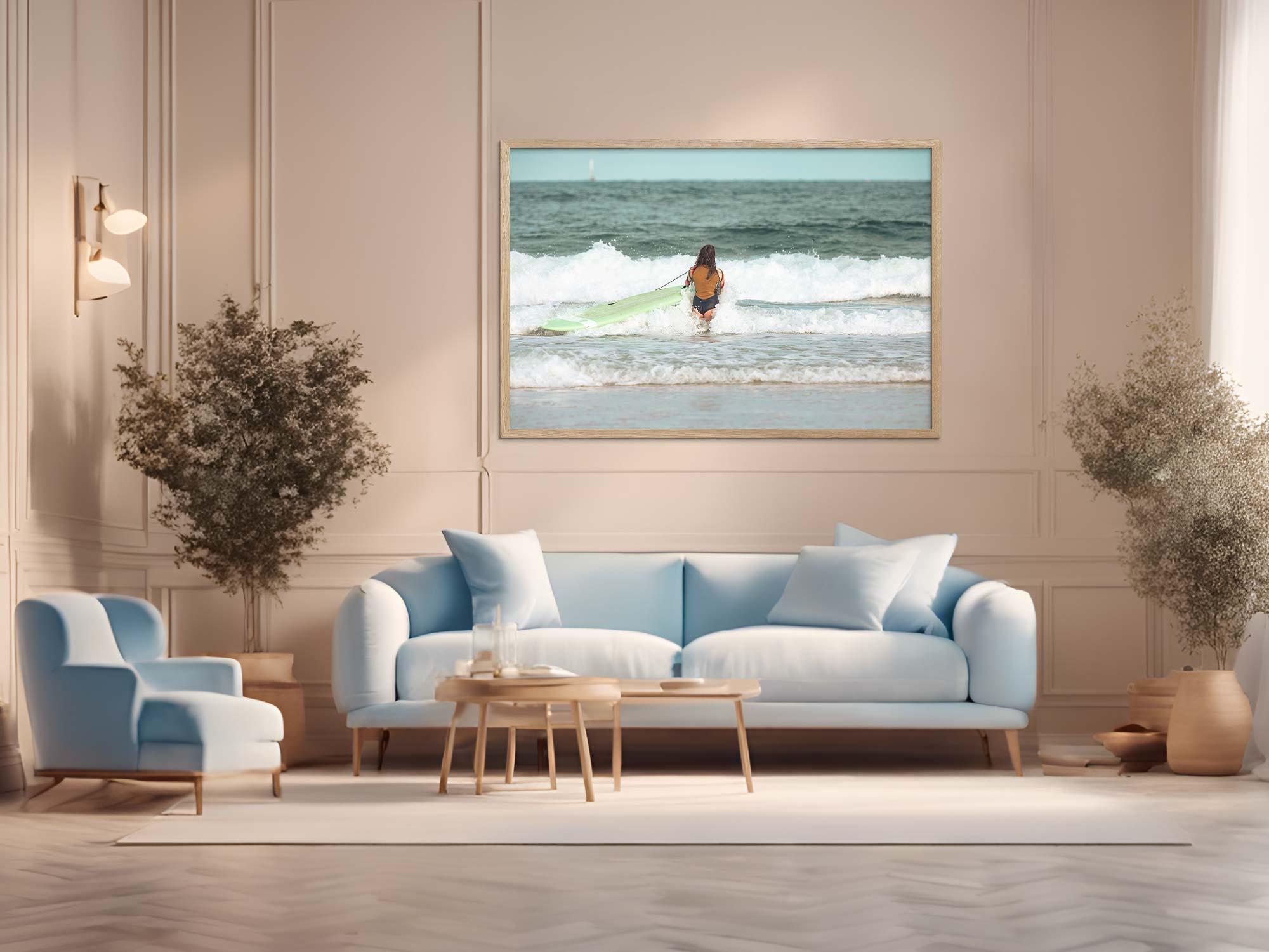 Printable Photography Surf Girl Wall Art Coastal Surf up Print Ocean ...