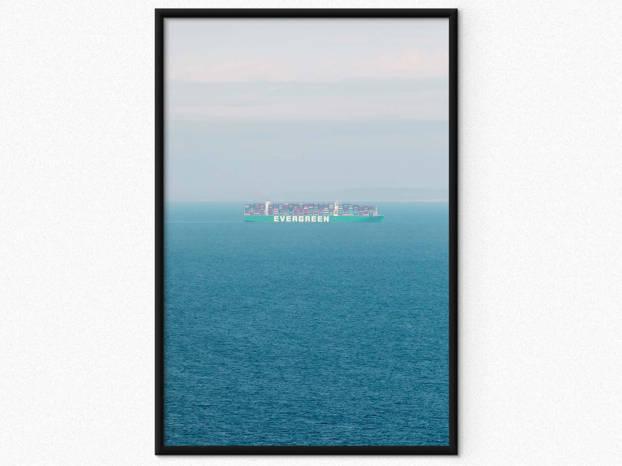 Printable Cargo Ship Wall Art Photography Evergreen Container Ship ...