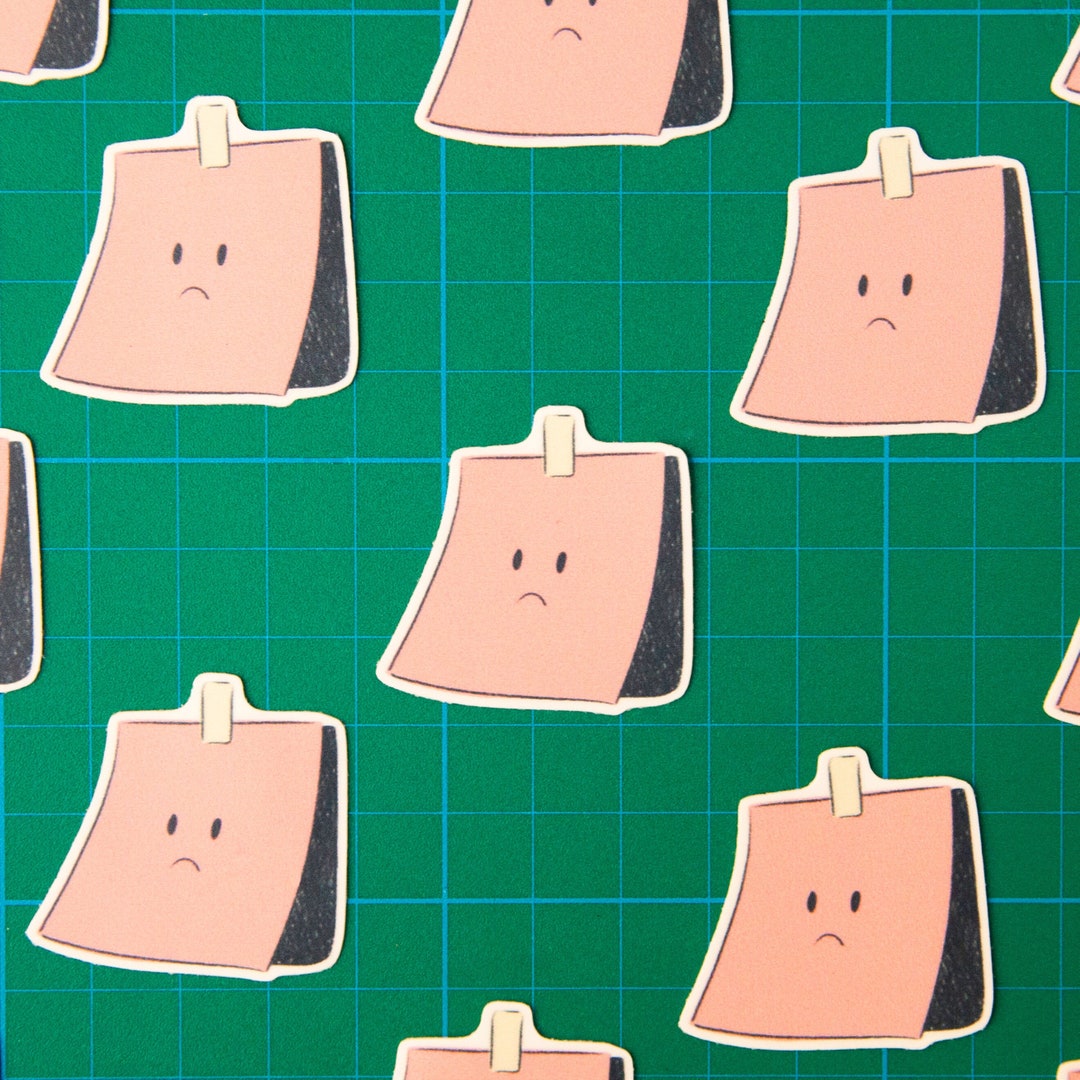 Sad Sticky Note Sad Vinyl Sticker - Etsy