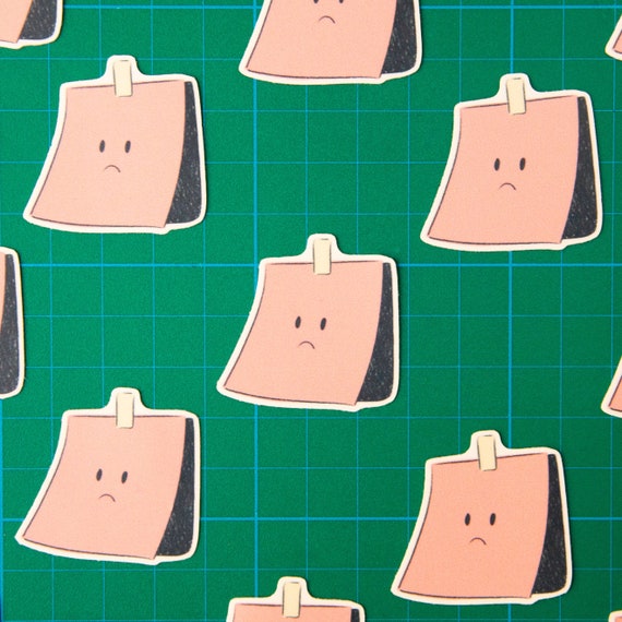 Sad Sticky Note Sad Vinyl Sticker - Etsy