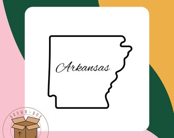 Map of Arkansas Svg - Etsy