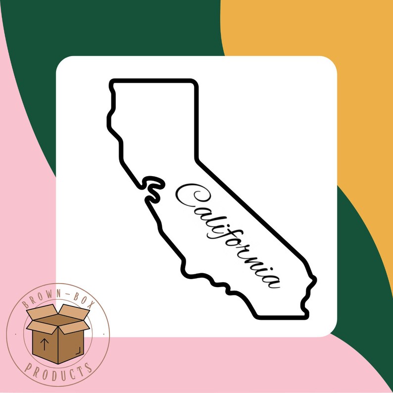 California Outline SVG Files California Cut Files United States of ...