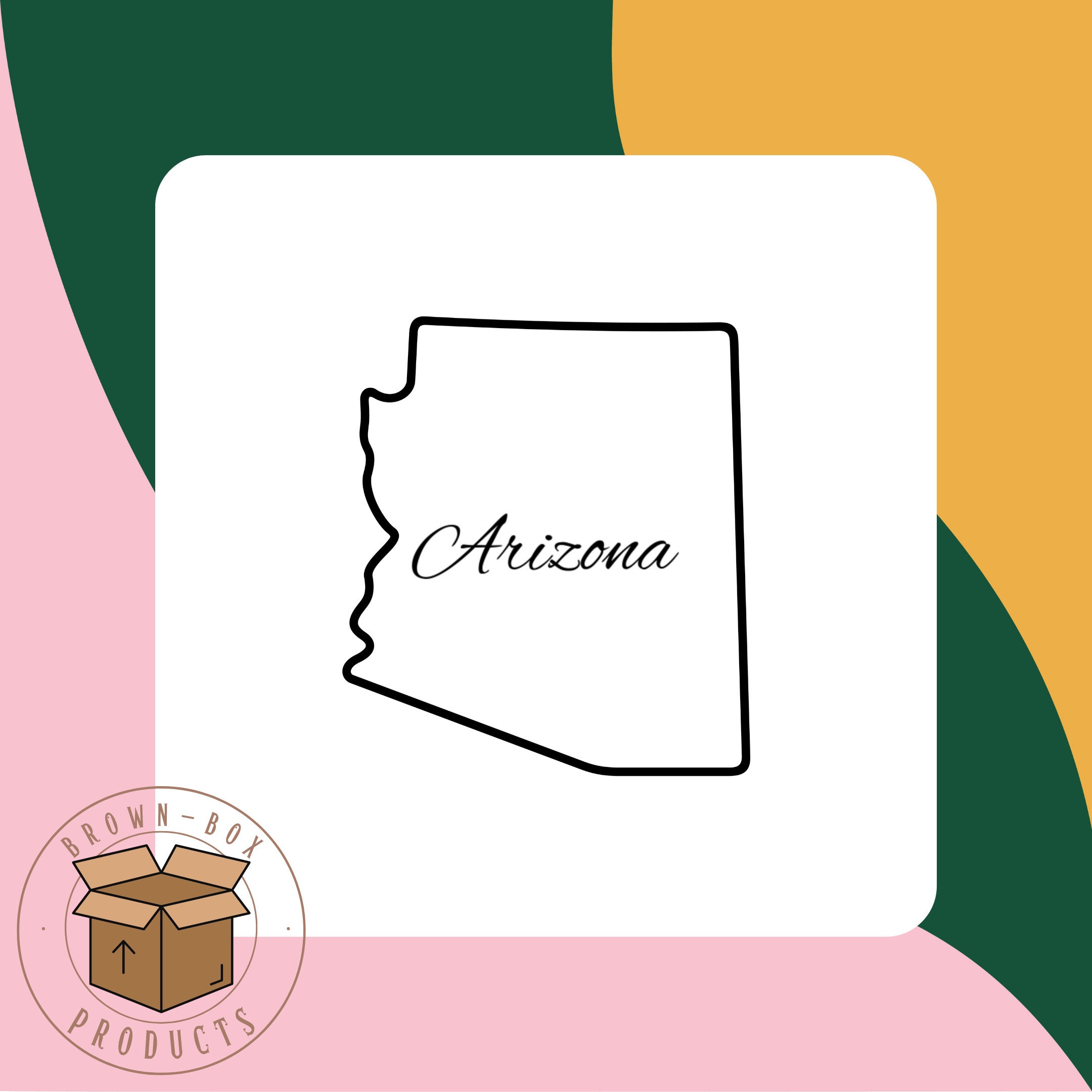 Arizona Outline SVG Files Arizona Cut Files United States of America ...