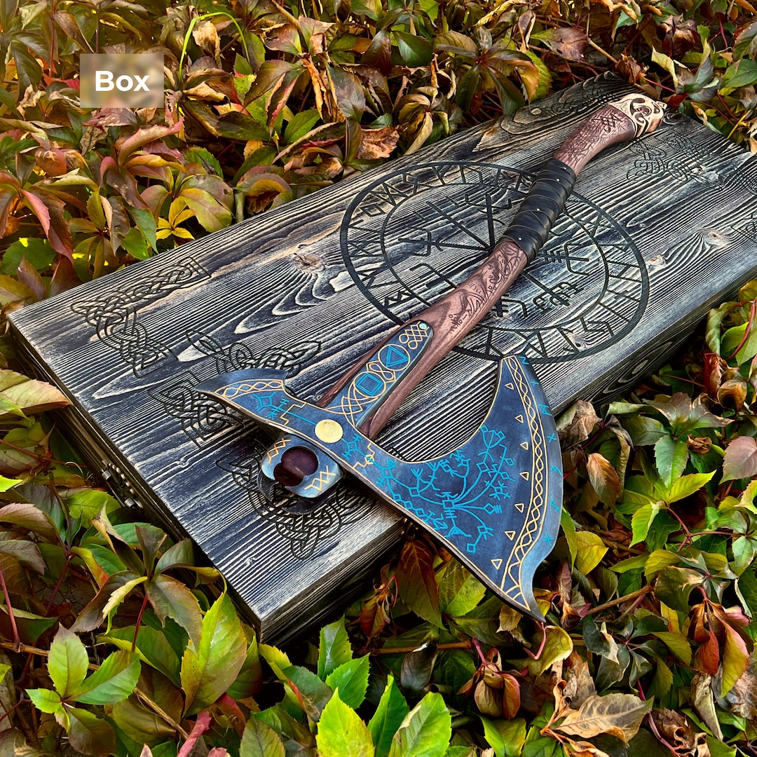 Leviathan Kratos Axe, Engraved Leviathan Axe, Cosplay Metal Axe, Nordic ...