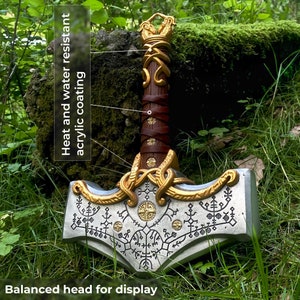 Mjolnir Replica, Custom Mjolnir Hammer, Forged Thor's Hammer, Handmade ...