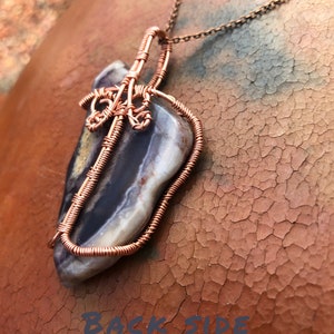 Copper Wrapped Purple Cloud Agate - Etsy