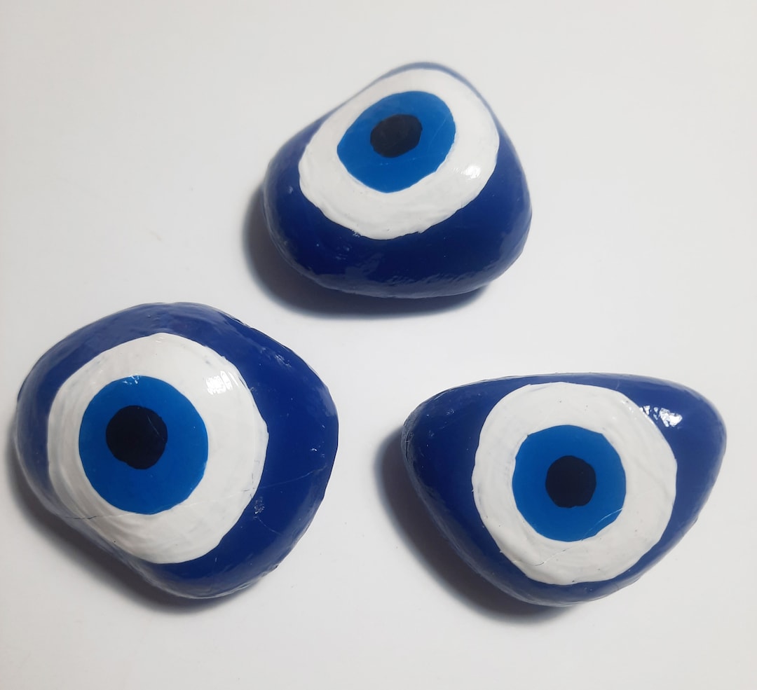 Greek EVIL Eye Hand Painted Rocks - Etsy