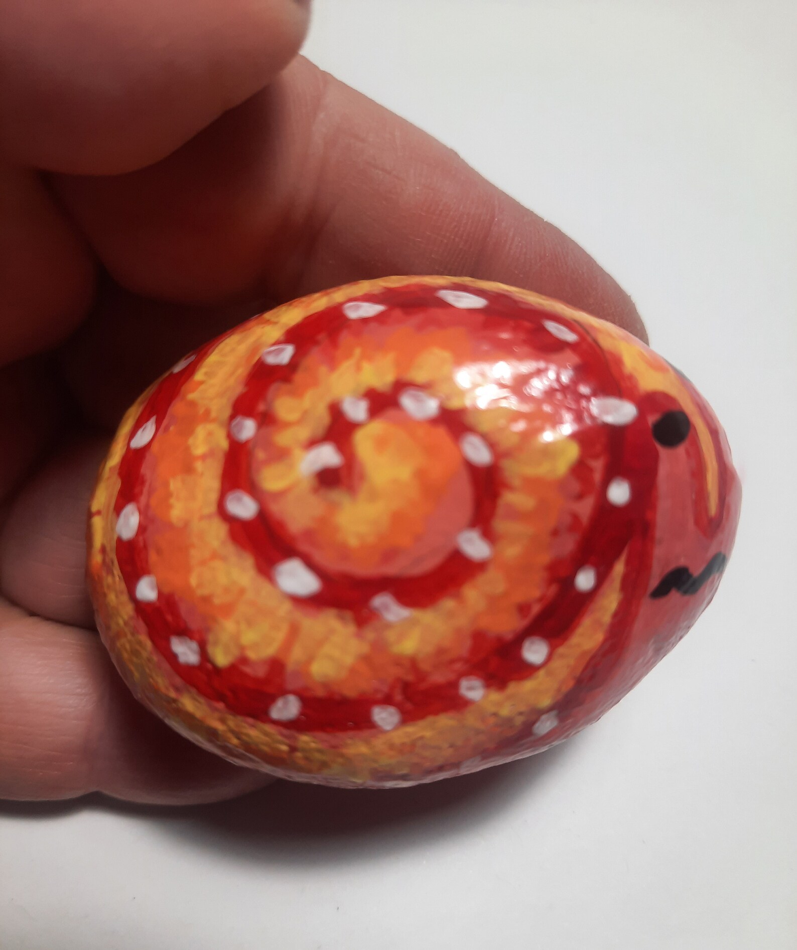 Snail Hand Painted Rock-red - Etsy