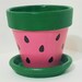 Watermelon Terra Cotta 4 Inch Pot and Saucer - Etsy
