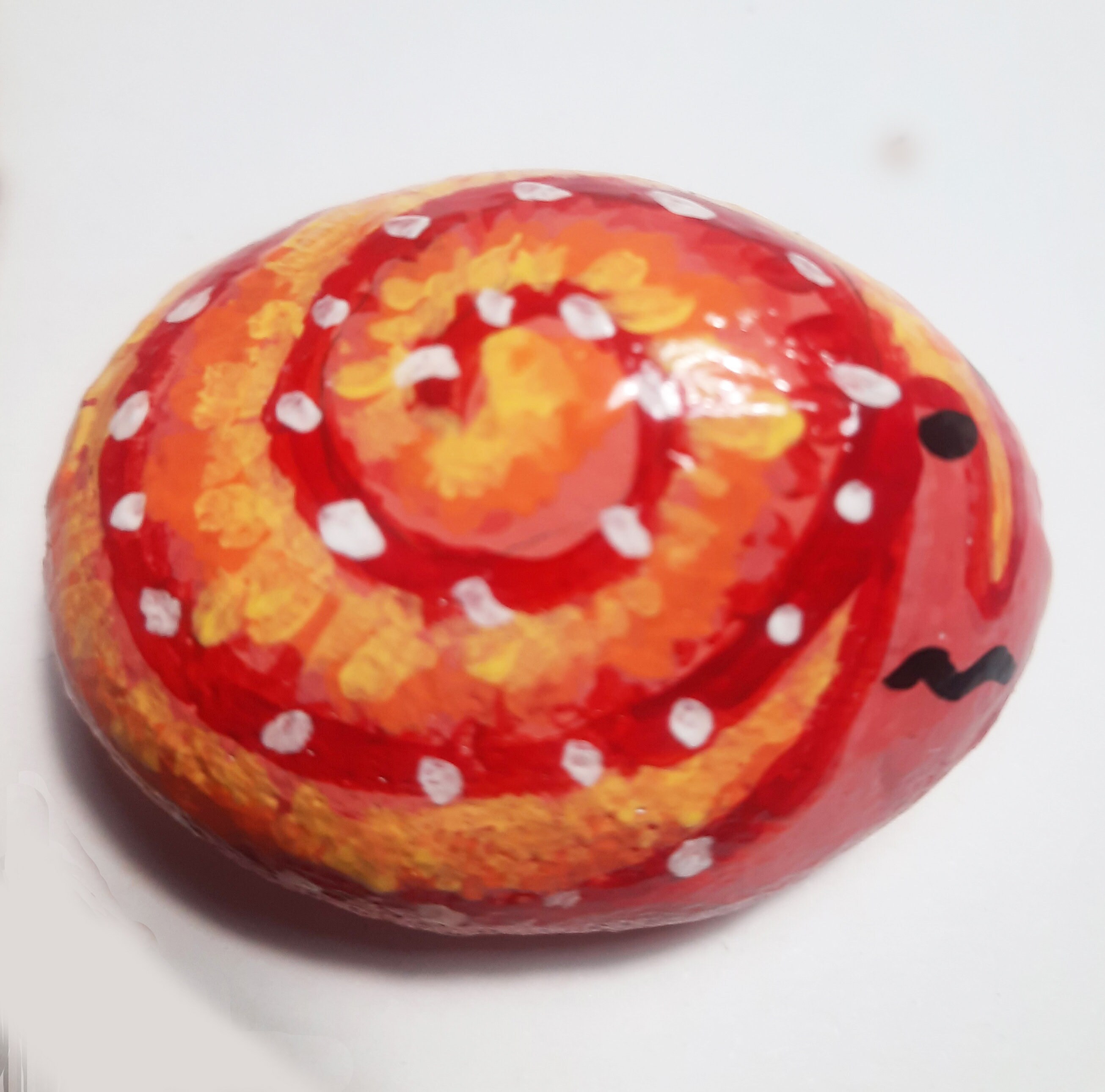Snail Hand Painted Rock-red - Etsy