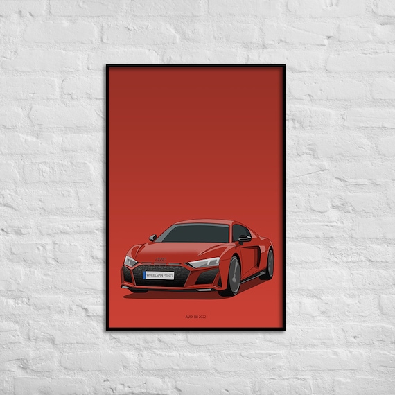 Audi R8 Poster Sports Car Print - Etsy