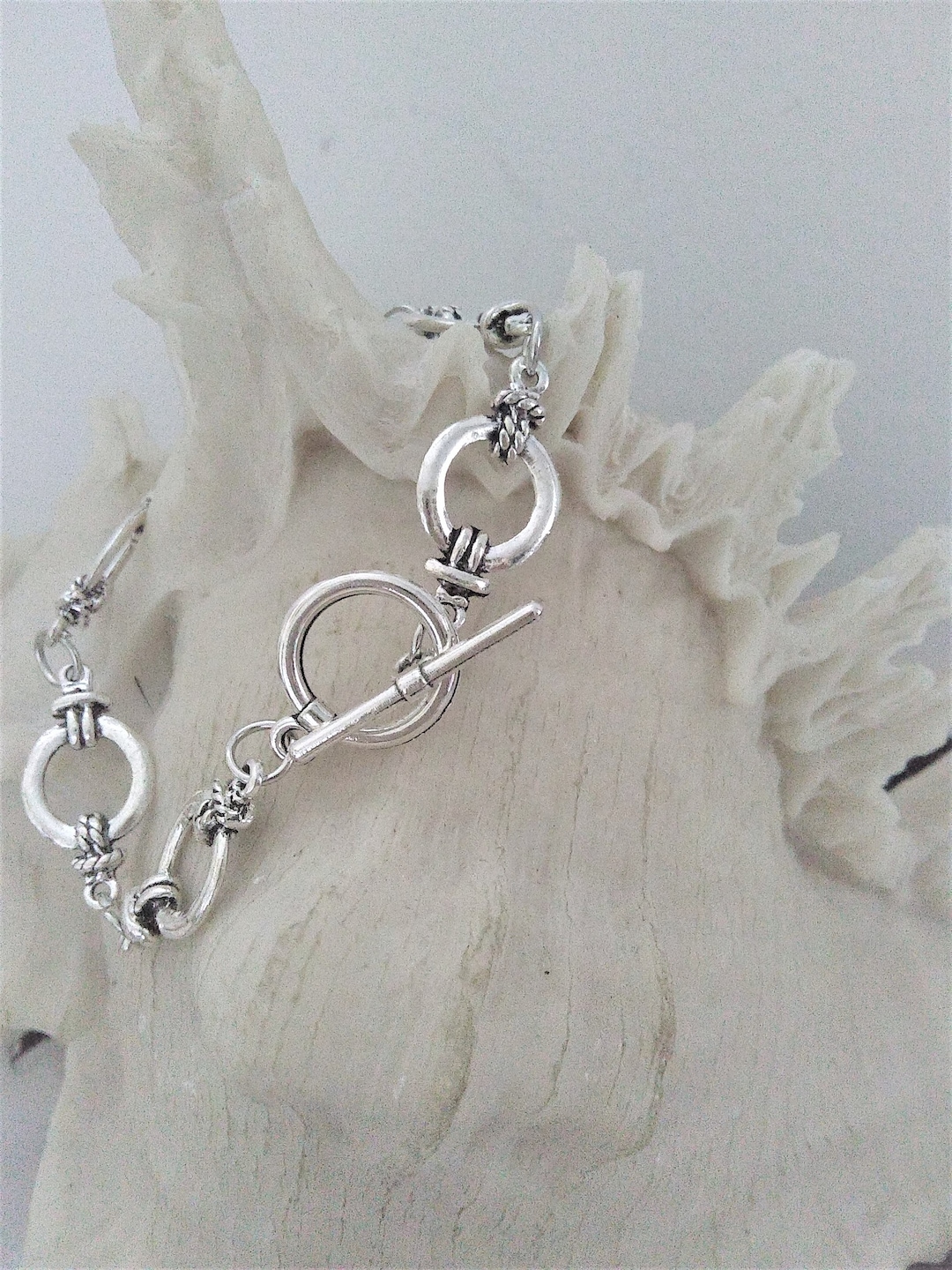 Unusual and Stylish Silver Toggle Clasp Bracelet - Etsy