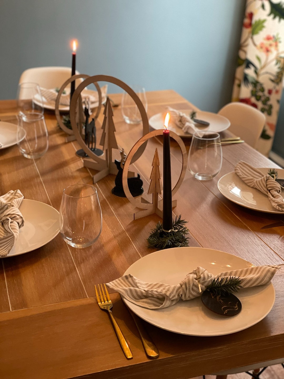 Christmas Tablescape, Winter Scene Centerpiece, Christmas Decorations ...