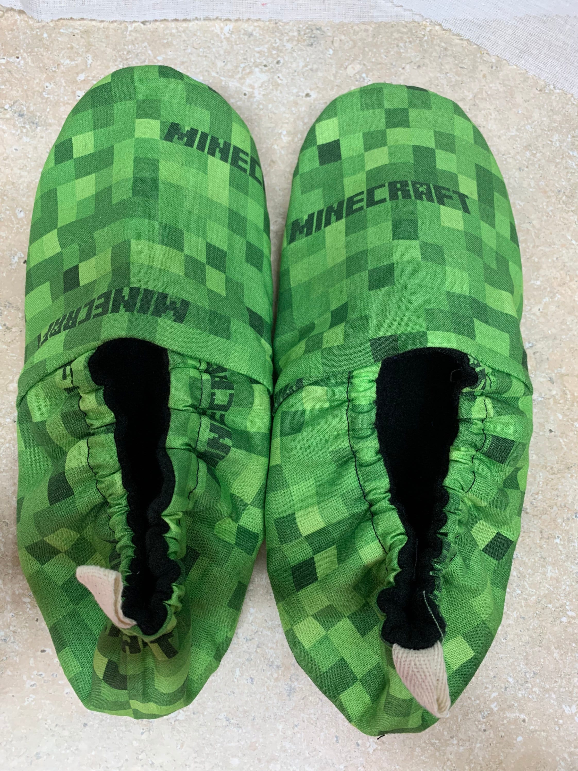 clearance online shop Minecraft Block Print Slippers Soft Sole Slipper ...