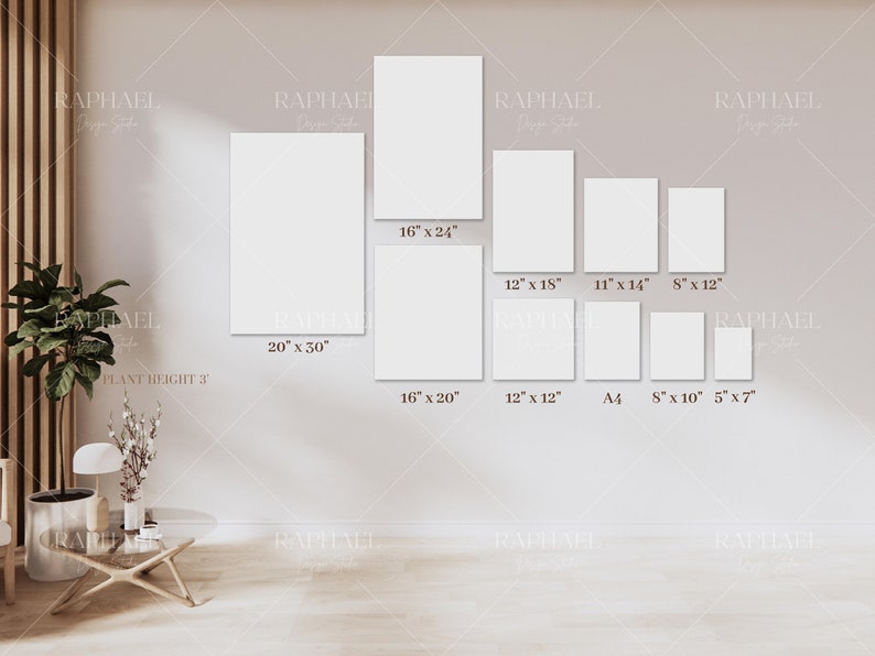 Canvas Size Guide, JPG, PDF, Canva, Wall Art Size Guide, Print Size ...