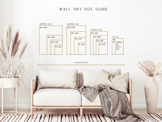 Wall Art Size Guide Frame Size Guide Print Size Guide | Etsy