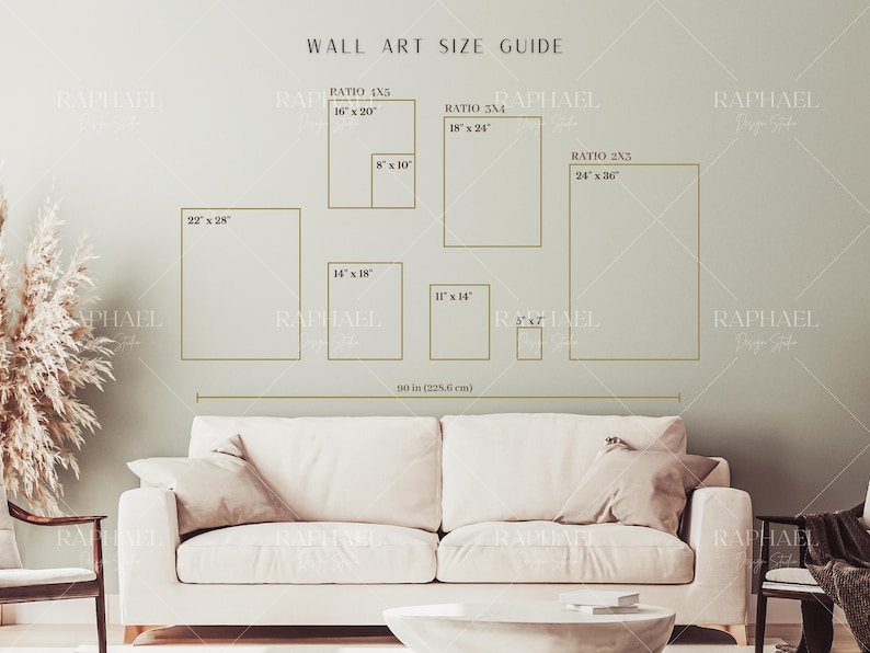 Wall Art Size Guide, Frame Size Guide, Print Size Guide, Poster Size ...