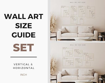 Set__vertical, Horizontal, Wall Art Size Guide, Frame Size Guide, Print ...
