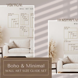 Set__vertical, Horizontal, Wall Art Size Guide SET, Frame Size Guide ...