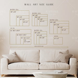 Set__vertical, Horizontal, Wall Art Size Guide SET, Frame Size Guide ...