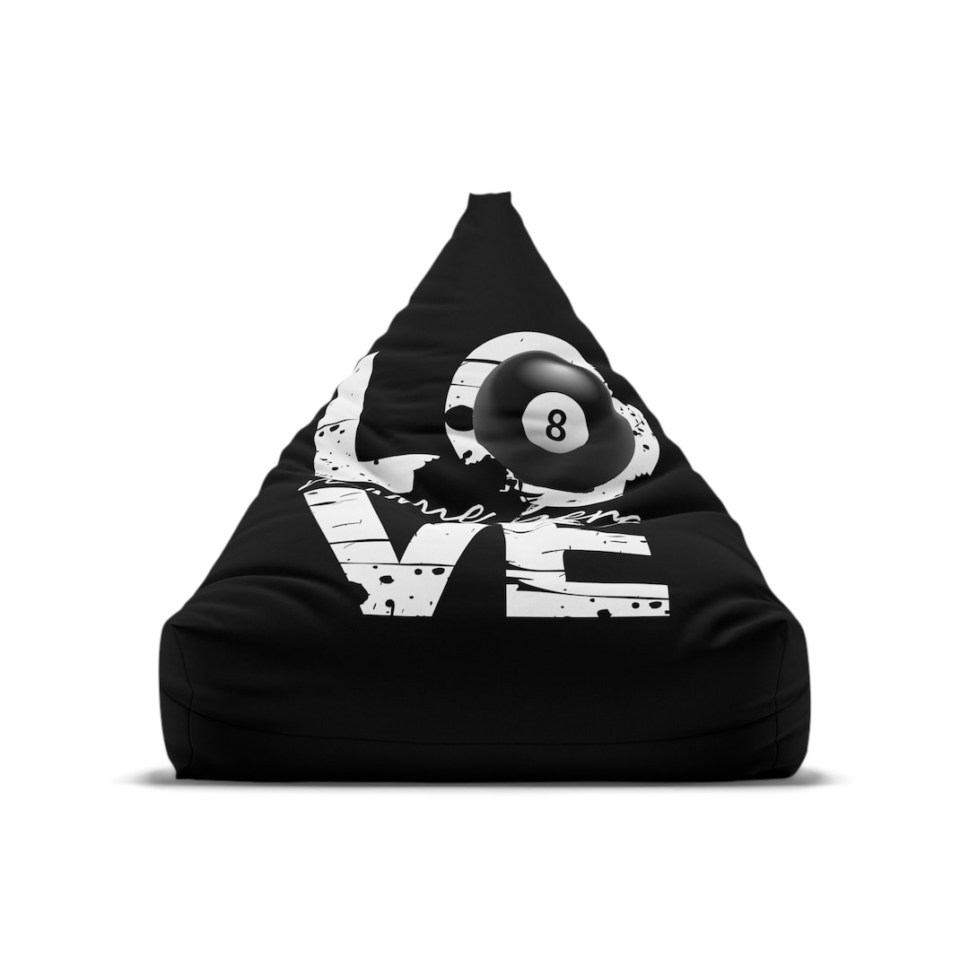 Personalized Eight Ball Bean Bag Chair Cover, Home Gifts, Custom Bean ...