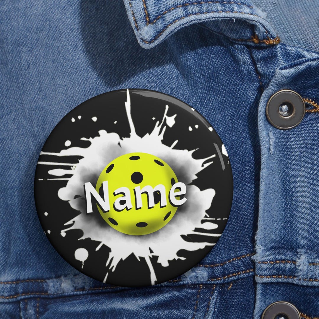 Personalized Pickle Ball Pin, Custom Pin Buttons, Personalized Button ...