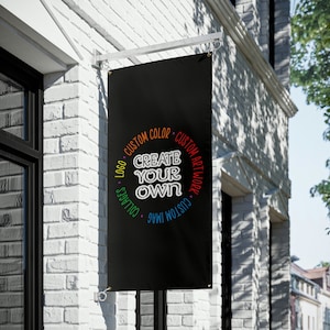 CREATE YOUR OWN Vinyl Banners, Vertical, Wall Banners, Party Banner ...