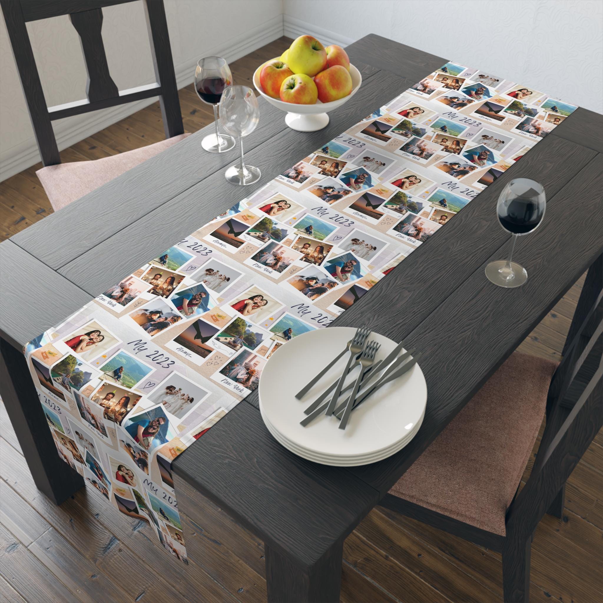 Custom Photo Collage Table Runner – Personalized Dining Decor - Etsy