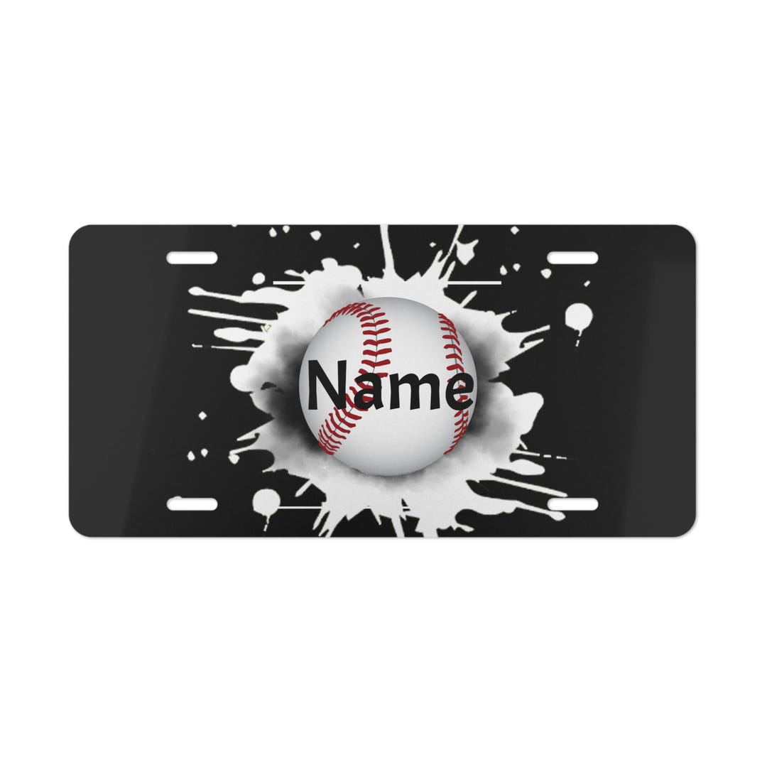 Baseball License Plate Custom Car Accessories, Personalized Gift ...
