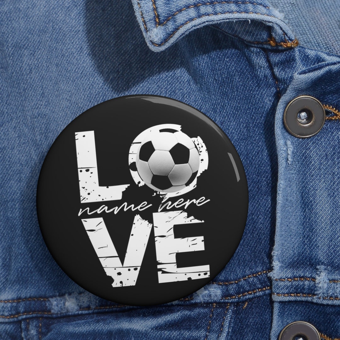 Personalized Soccer Custom Pin Buttons, Custom Button, Lapel Pin ...