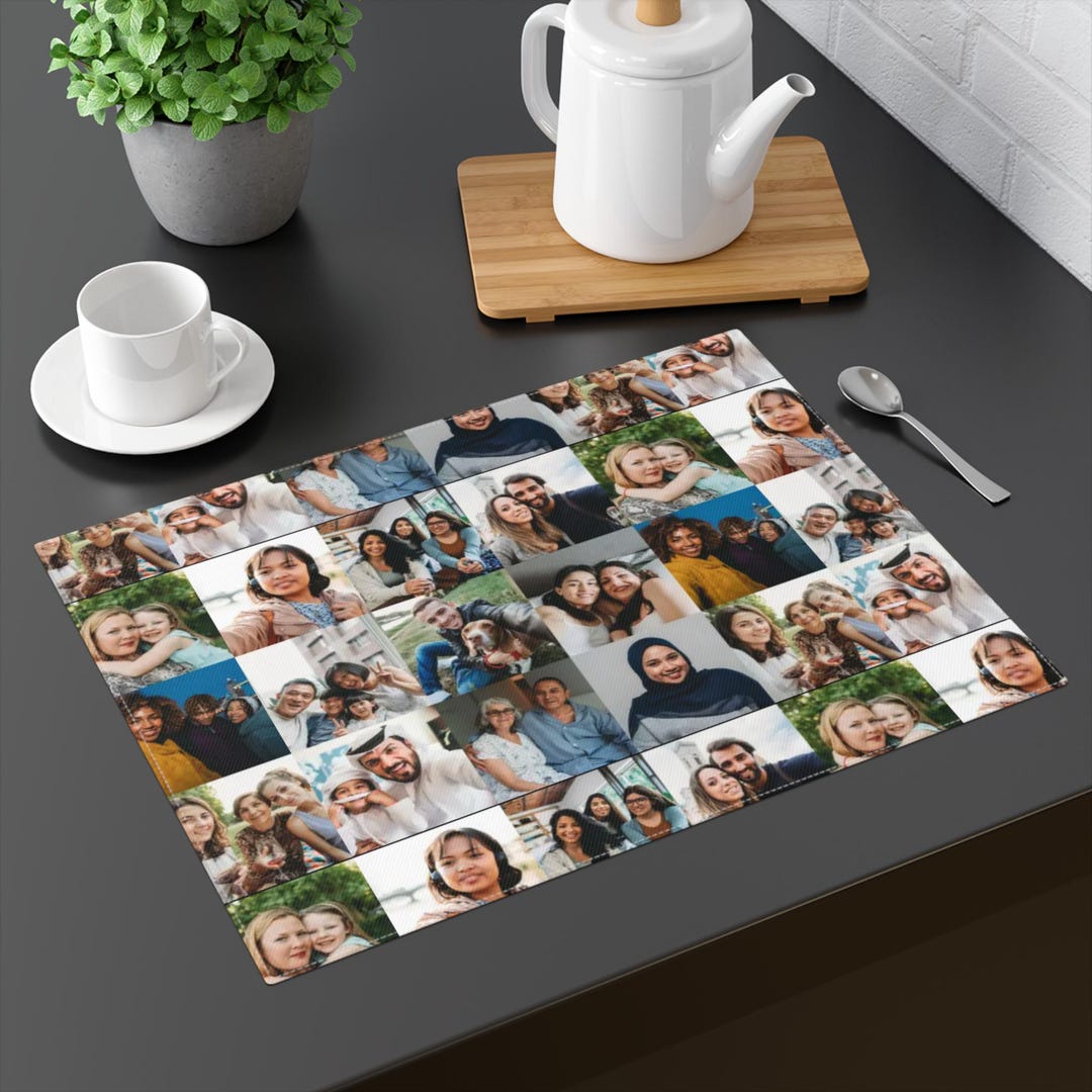 Custom Family Collage Placemat for Dining Table - Personalized Table ...