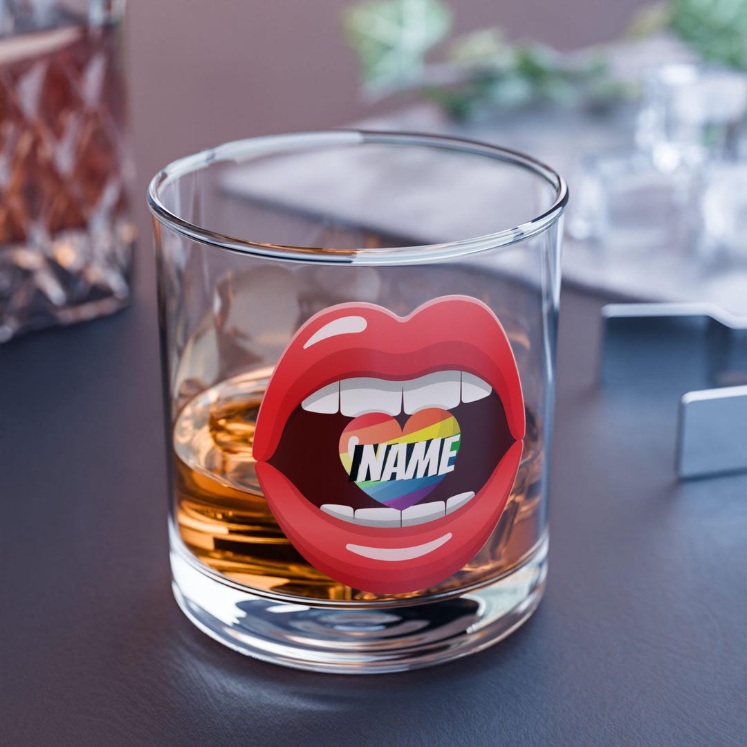 Valentine's Day Rocks Glass, 10oz Love Drinkware, Gift for Him, Gift ...