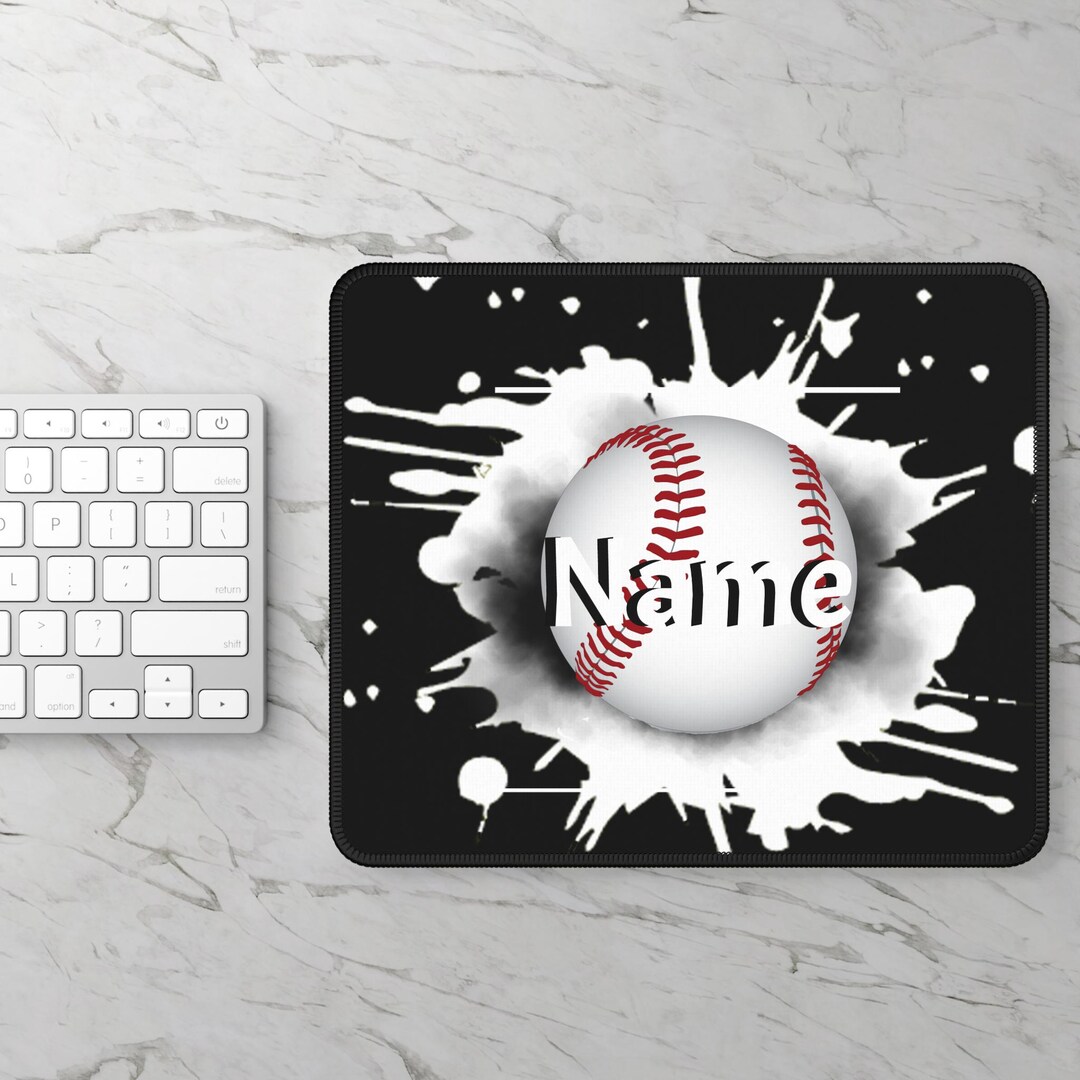 Baseball Gaming Mouse Pad, Personalized Sports Desk Mat, Custom Gaming ...