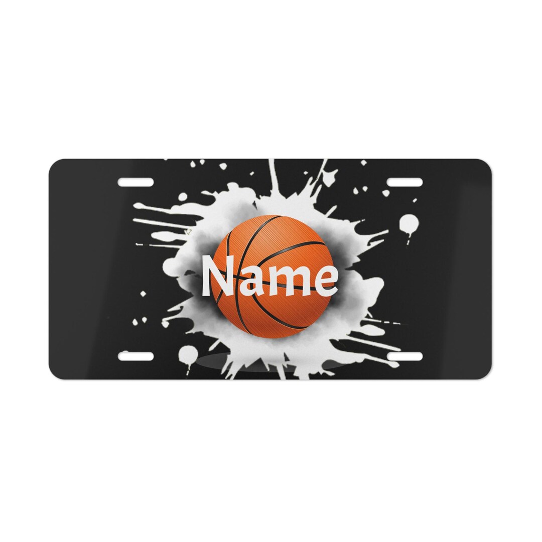 Basketball License Plate Custom Car Accessories, Personalized Gift ...